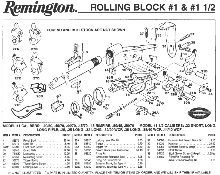 Longhunt.com - Schematics - Remington Rolling Block
